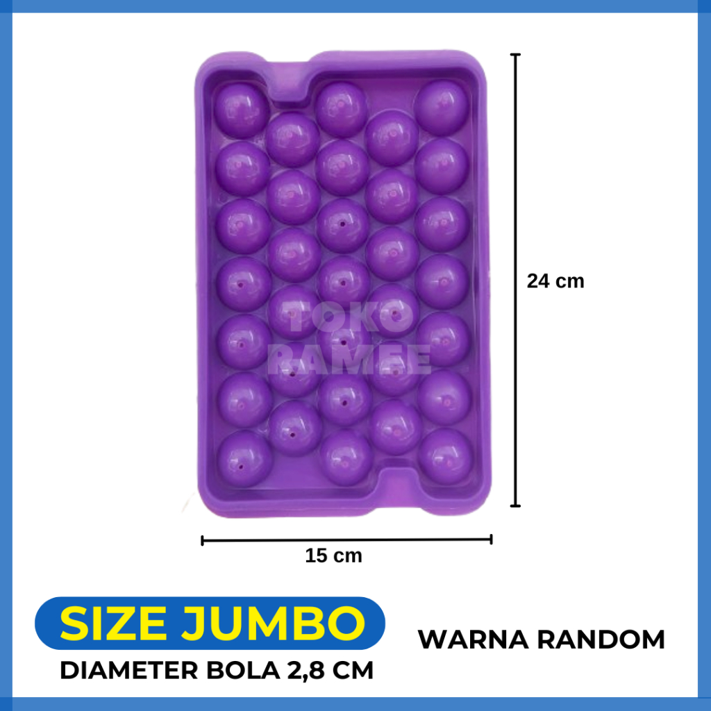 Jual Cetakan Es Batu Bulat 33 Sekat Slot Alat Cetak Es Jelly Pudding Pugin Agar Tempat
