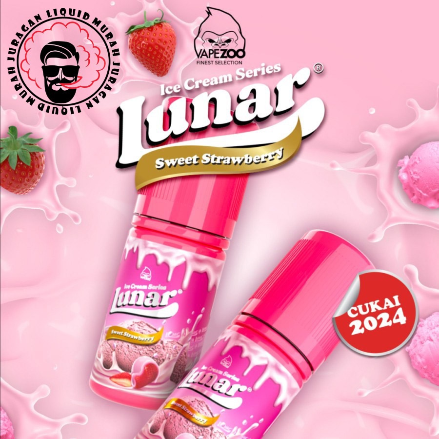 Jual Lunar Sweet Strawberry Ice Cream Pods Friendly Liquid 30ml by Vape ...