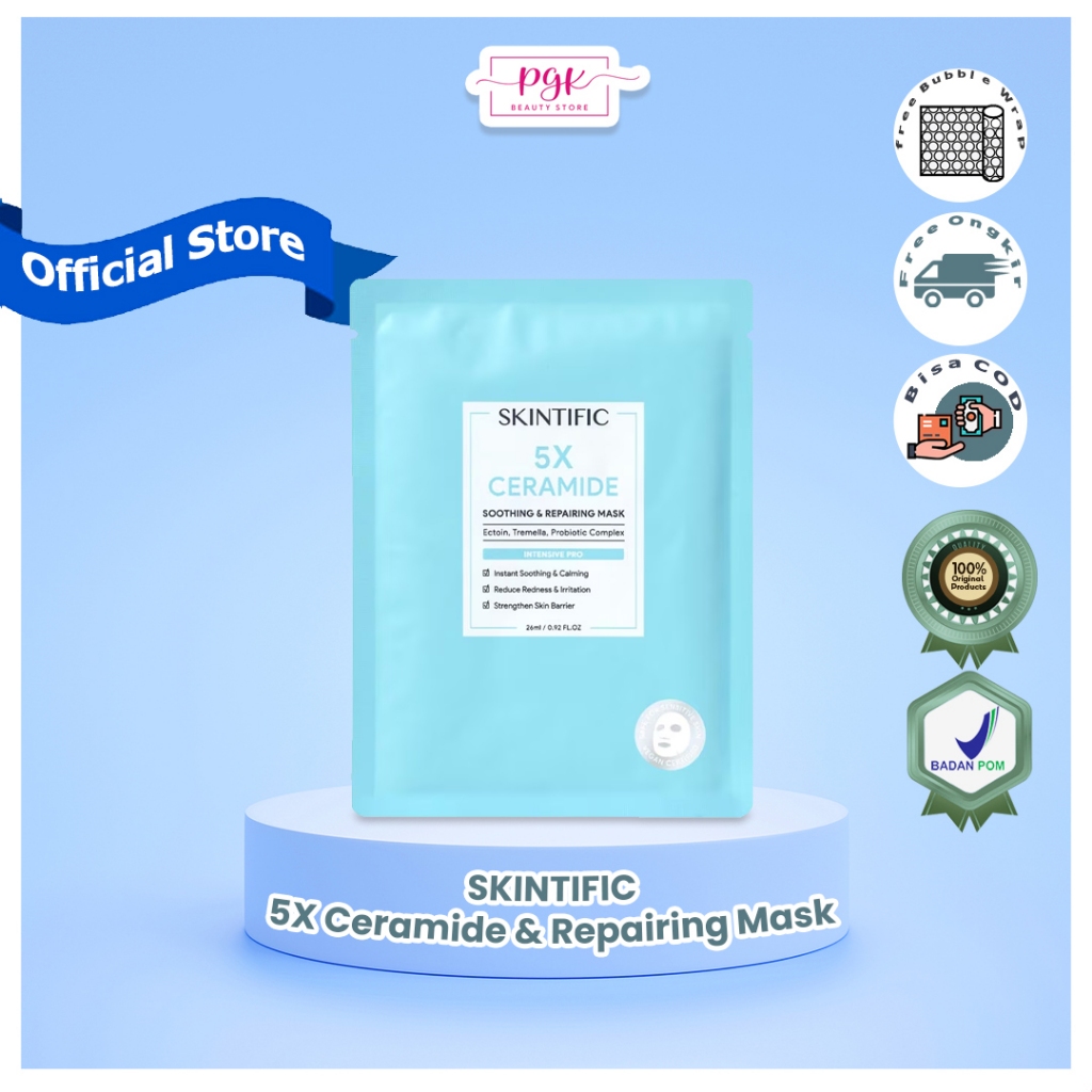 Jual SKINTIFIC 5X Ceramide Soothing and Repairing Mask Masker Wajah ...