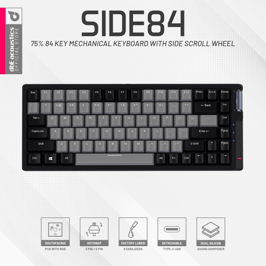 Jual dbE SIDE84 Mechanical Keyboard 84 Keys South Facing 5 Pin | Shopee ...