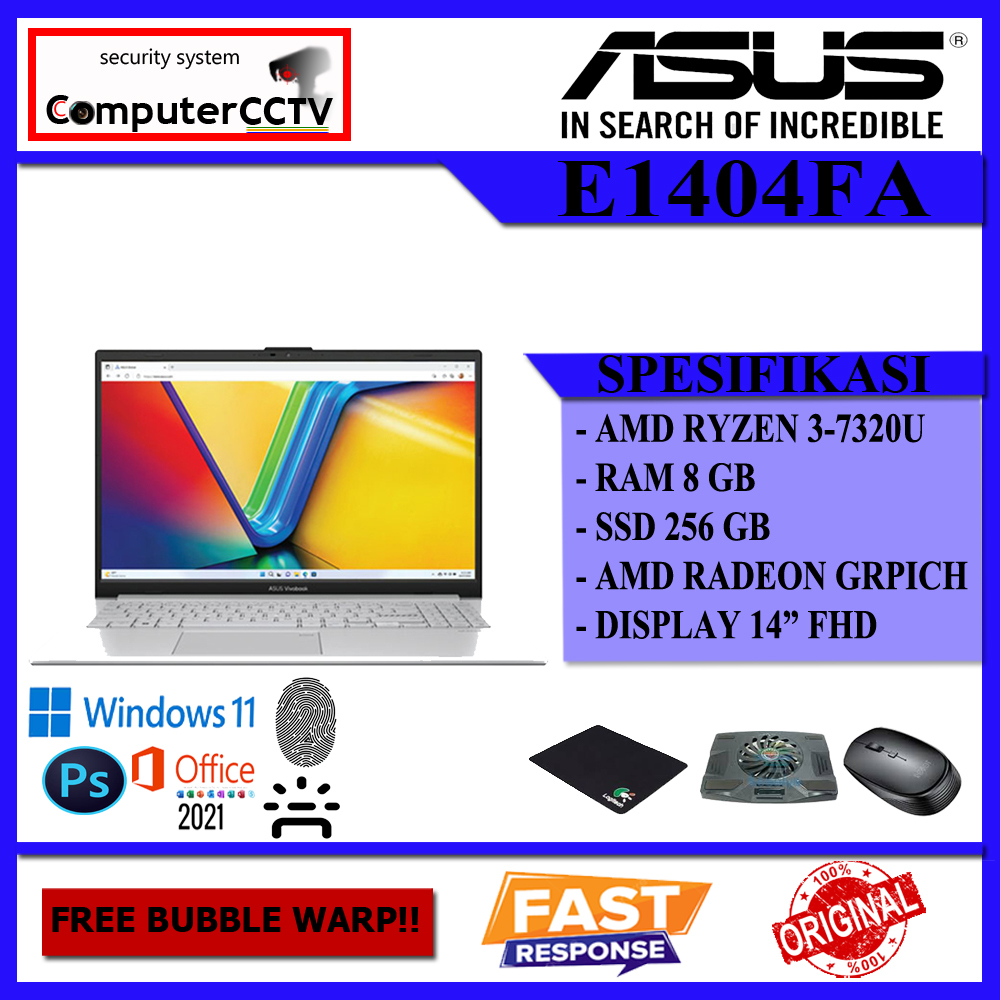 Jual LAPTOP ASUS E1404FA AMD RYZEN 3-7320U 8GB/512SSD | Shopee Indonesia