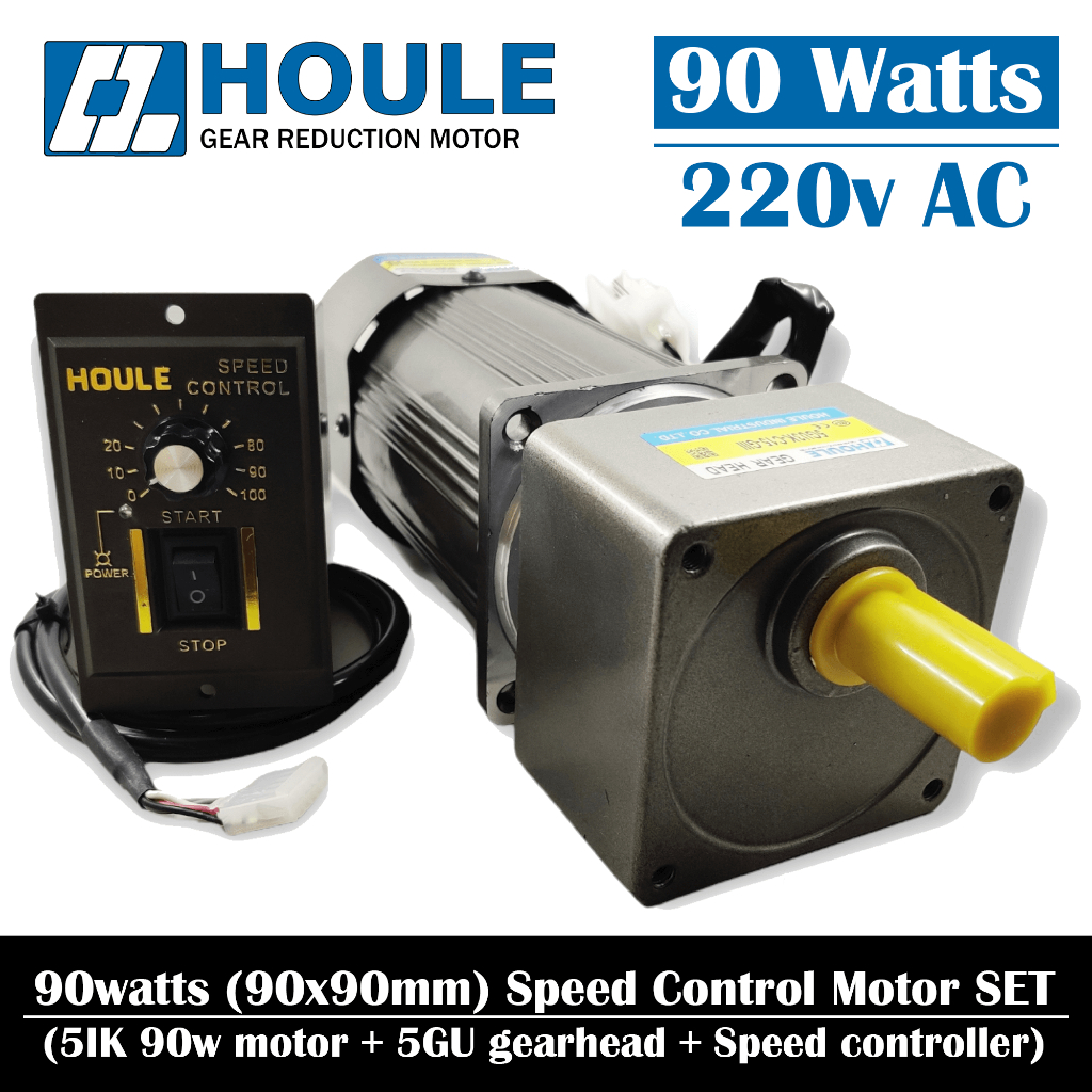 Jual Houle Motor 90W 220v AC 5IK Variable Speed Control Motor Gearbox ...