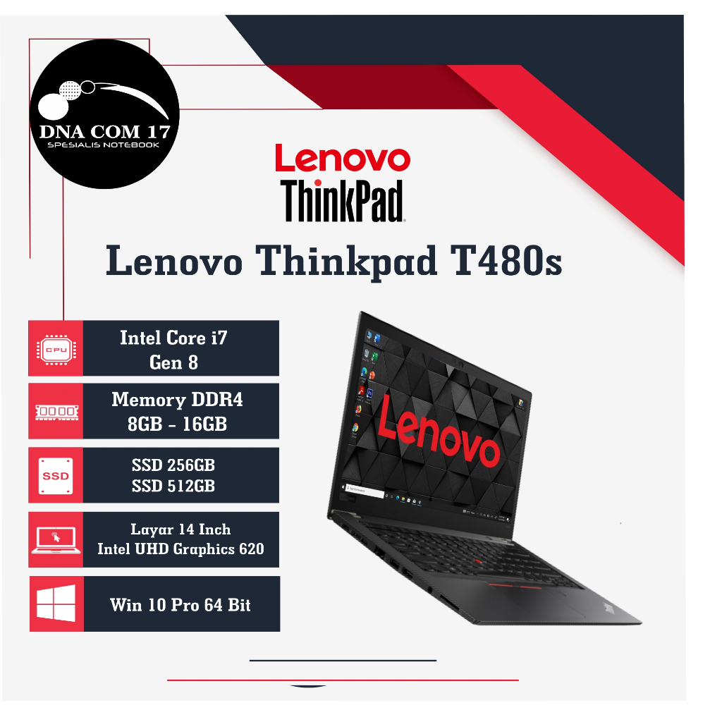 Jual Lenovo Thinkpad T480 / T480s / T490 / T490s | Intel Core i5 / i7 ...