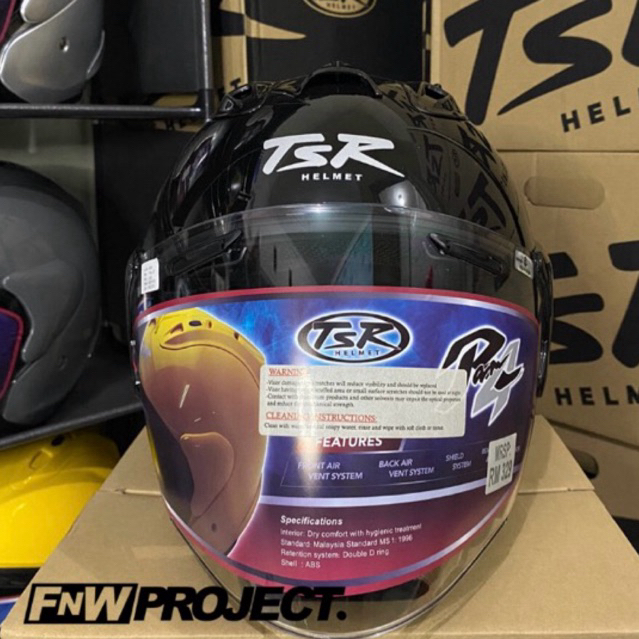 Jual HELM TSR RAM 4 GLASS BLACK - READY | Shopee Indonesia
