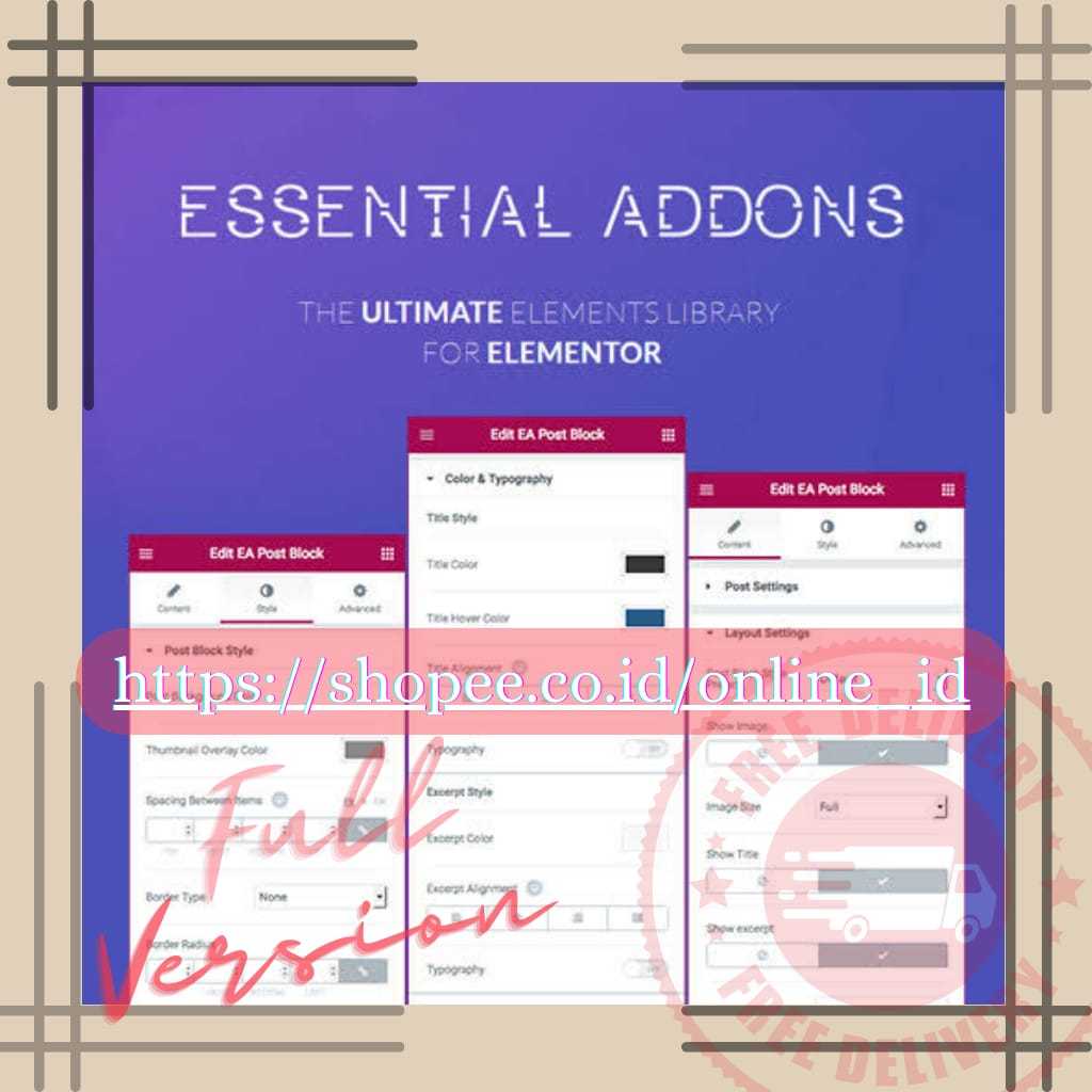 Jual Essential Addons Elementor Pro Wordpress Plugin (GPL) | Shopee ...