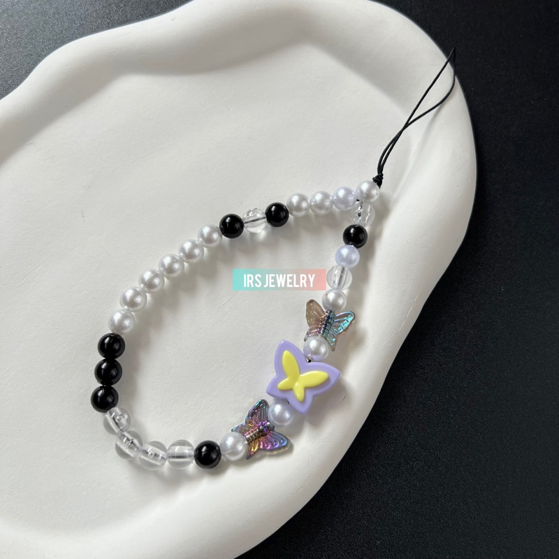 Jual Phone Strap Beads Ungu Series/ Tali Lanyard Handphone Manik Pita ...