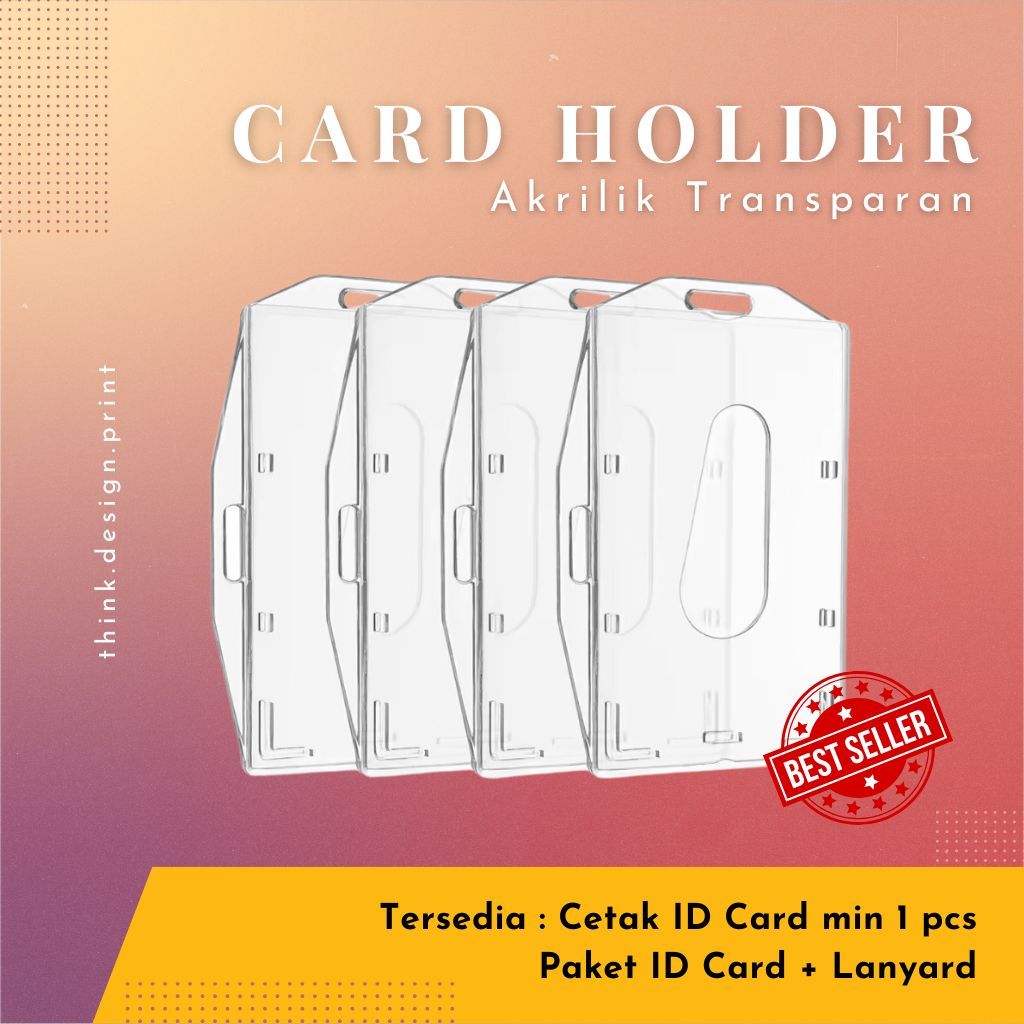 Jual ID Card Akrilik / Card Holder / IDcard Transparan / Nametag | Shopee Indonesia