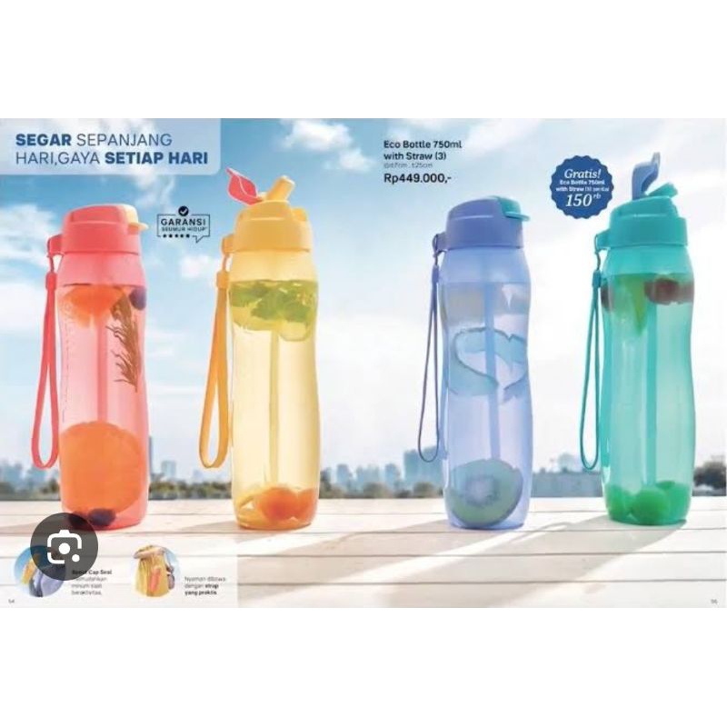 Jual Xtreme btl w/ straw / Botol minum tupperware dengan sedotan 1 pcs ...