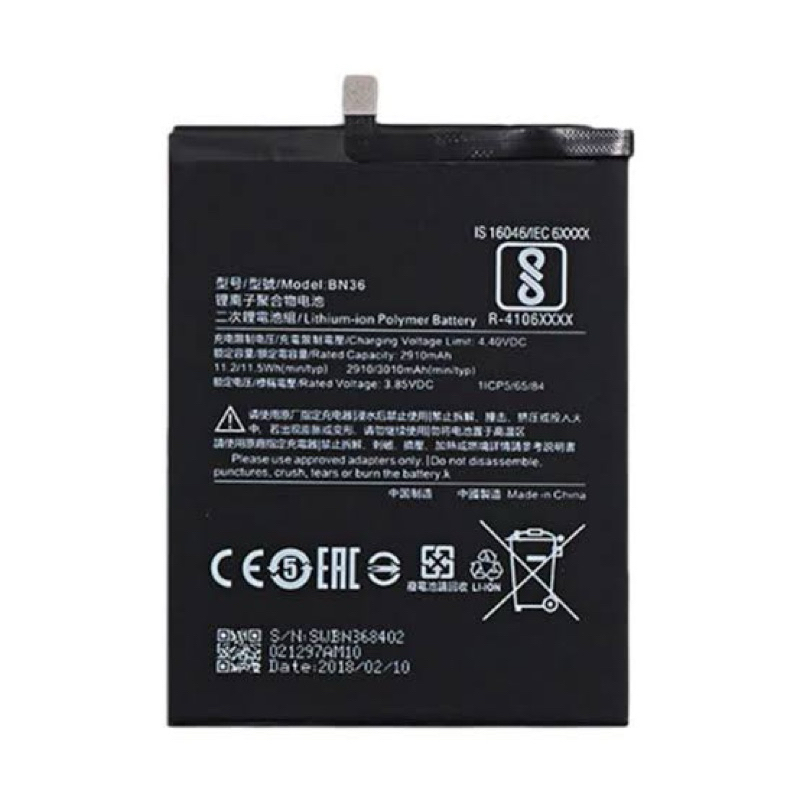Jual BATERAI XIAOMI REDMI 6X, BN36, A2 (99%) | Shopee Indonesia