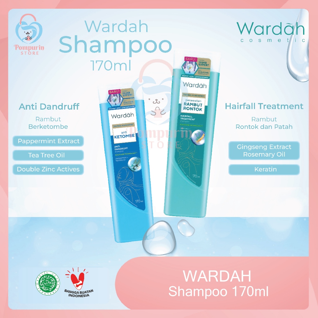 Jual Wardah Shampoo Anti Dandruff / Hairfall Treatment 160ml - Shampo ...