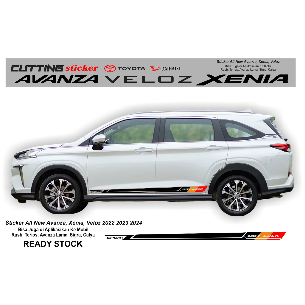 Jual sticker list body samping all new xenia 2022 2023 2024 terbaru ...