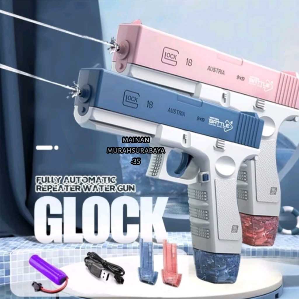 Jual Mainan Anak Electric Watergun 6088 | Mainan Pist0l Air Elektrik ...
