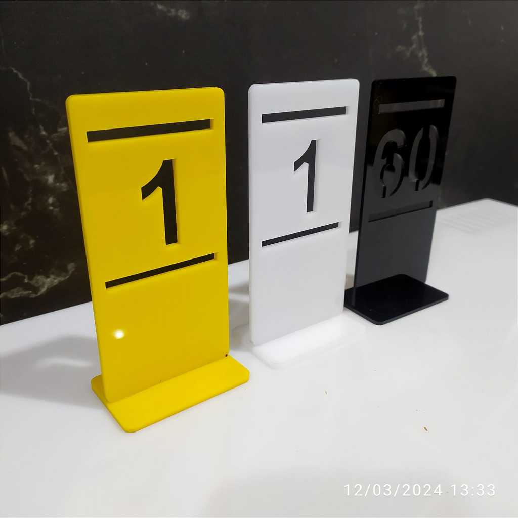 Jual Nomor Meja Akrilik 3mm untuk Cafe & Restoran sebagai Penanda ...