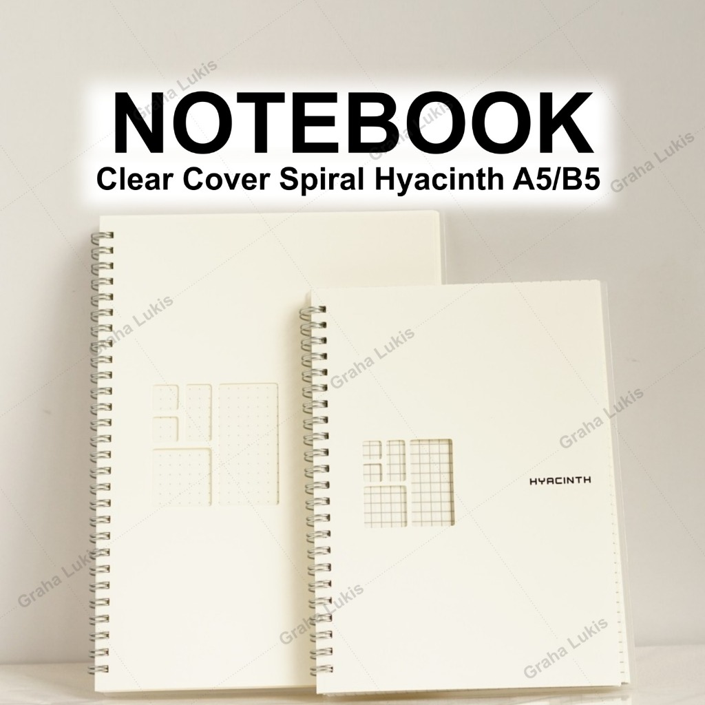 Jual Notebook Clear Cover Spiral Hyacinth | Shopee Indonesia