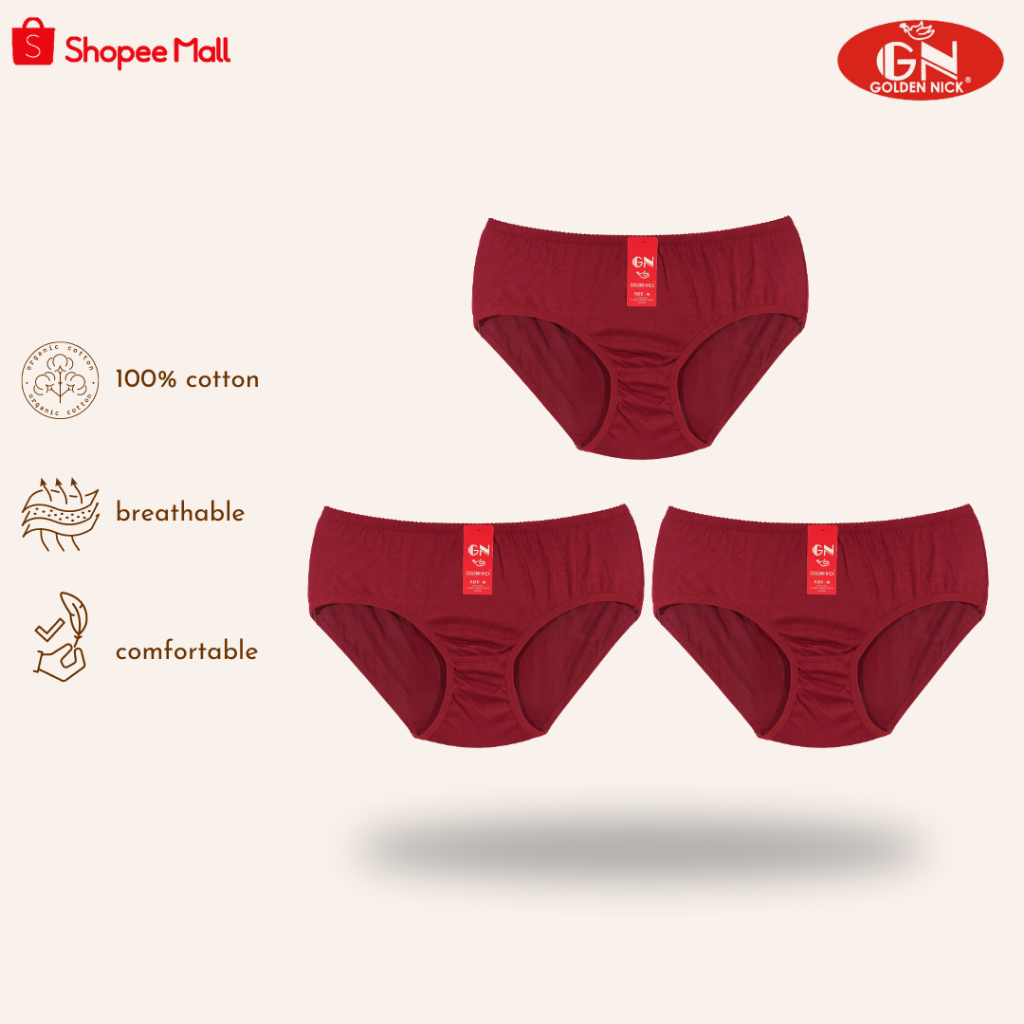 Jual Golden Nick - (ISI 6 PCS) Celana Dalam Wanita CD 936 Warna Gelap COD | Shopee Indonesia