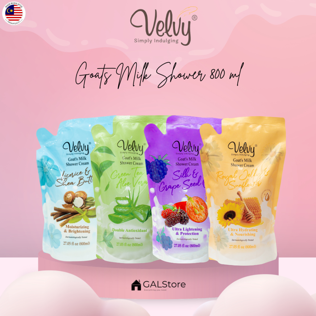 Jual (Reffill 800ml) Velvy Shower Cream | Shopee Indonesia