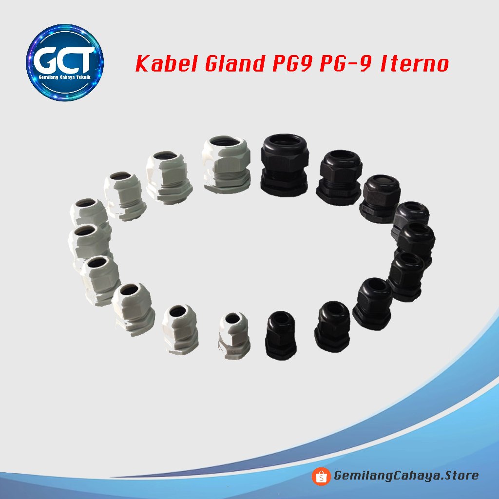 Jual Cable Gland Kabel Gland PG9 PG-9 (4-8mm) Iterno | Shopee Indonesia