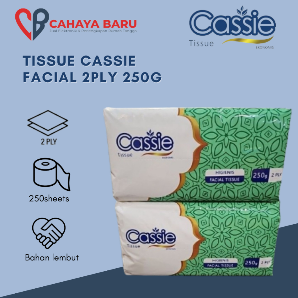 Jual TISSUE CASSIE FACIAL 2PLY 250G | Shopee Indonesia