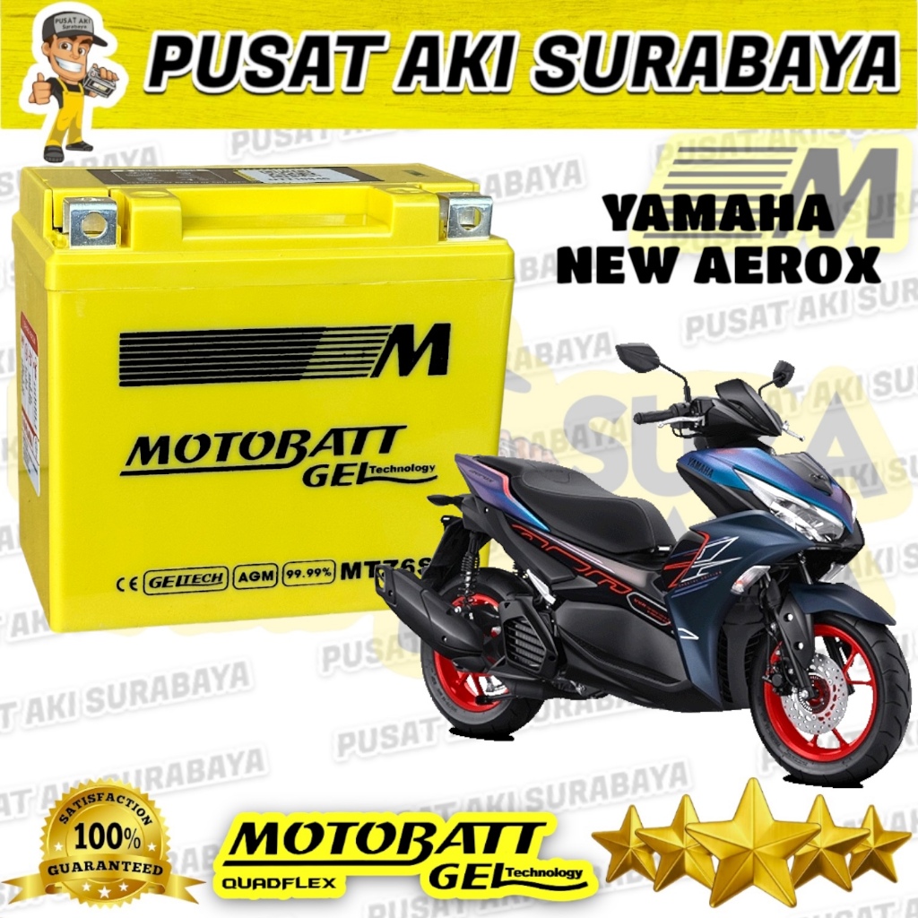 Jual ORIGINAL MOTOBATT GEL MTZ6S ACCU KERING ASLI MOTOR NEW AEROX ...