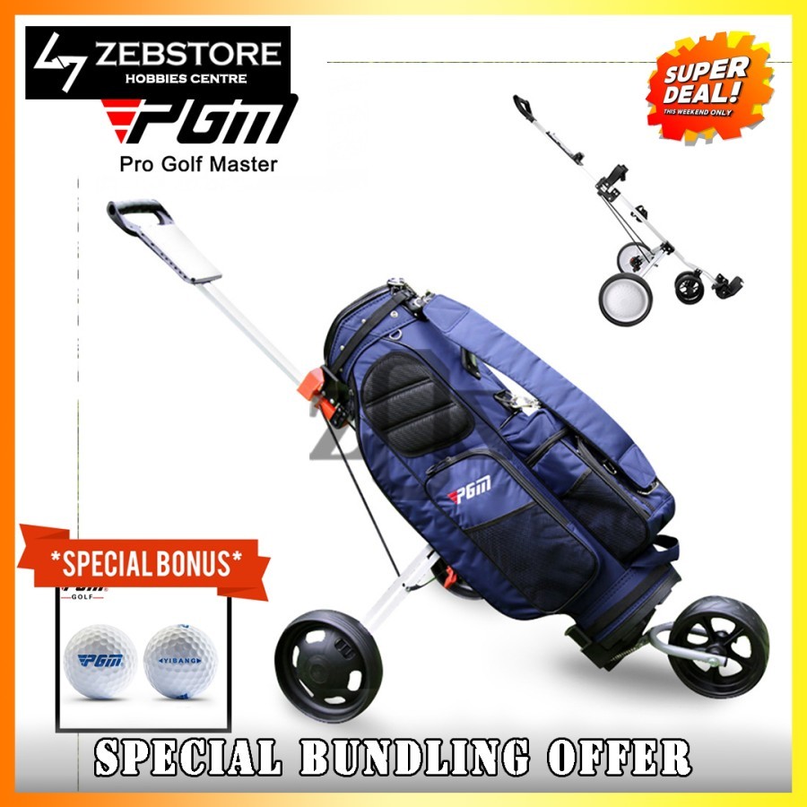 Jual Troli Trolley Golf Bag PGM 3 Roda Wheel Foldable | Shopee Indonesia