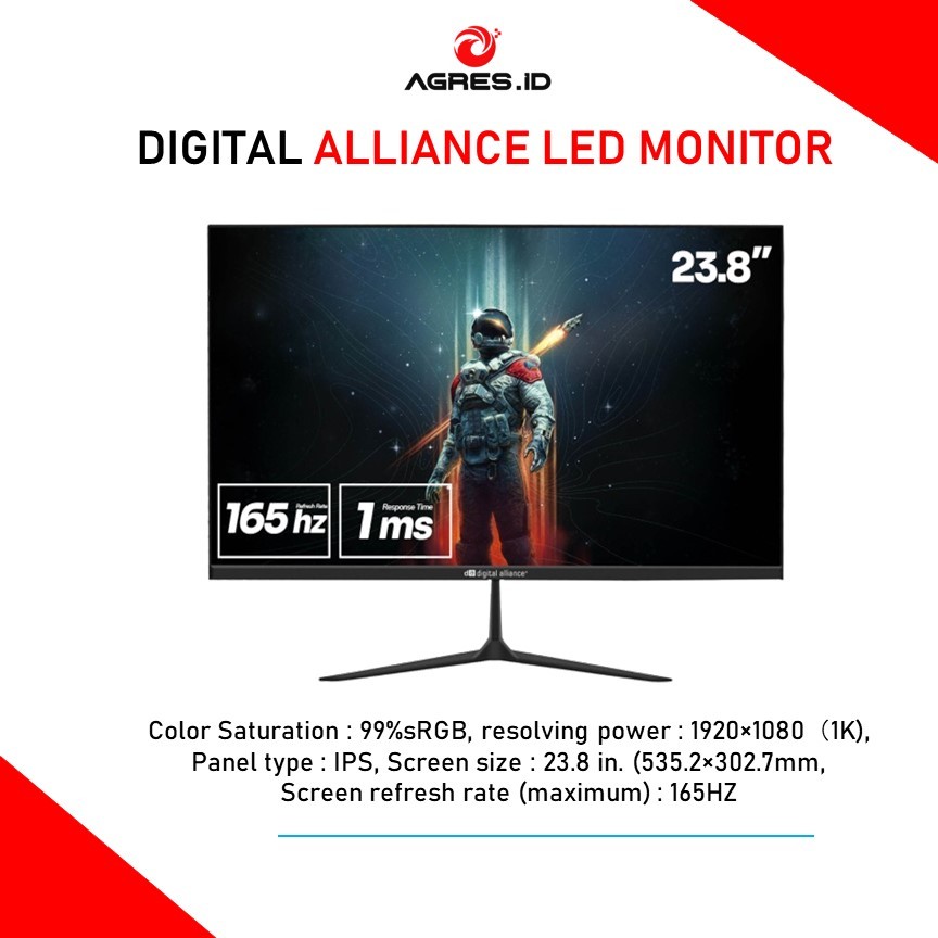 Jual DIGITAL ALLIANCE LED MONITOR IPS 24 INCH IPS 165HZ | 24.5 INCH IPS ...