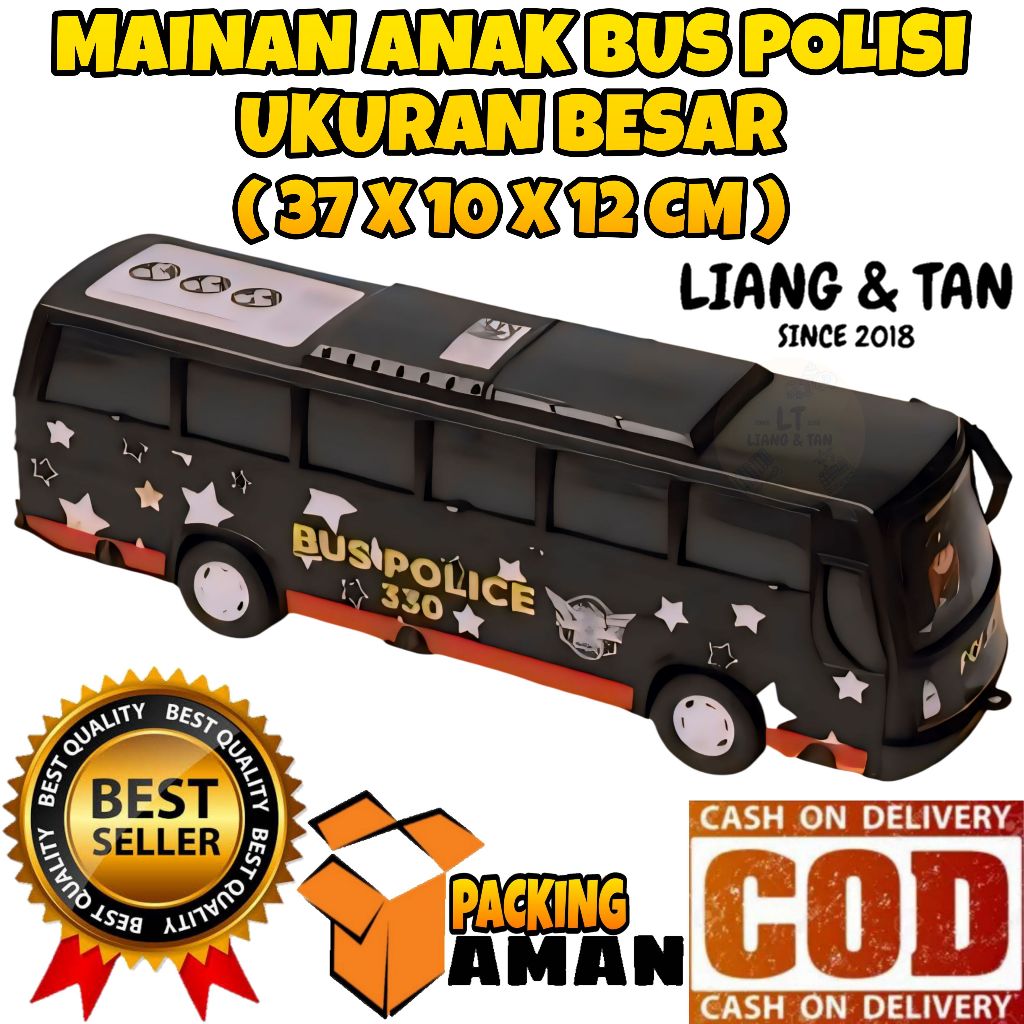Jual ( BISA COD ) PROMO Mainan Anak Mobil Mobilan Bus Polisi / Mainan ...