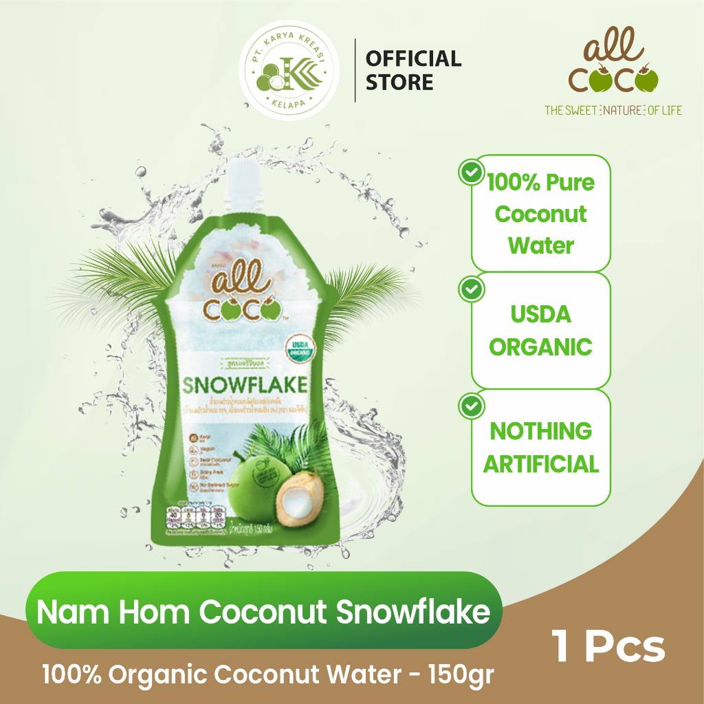 Jual All Coco Frozen NamHom Coconut Snowflake Kelapa Murni - 150gr ...
