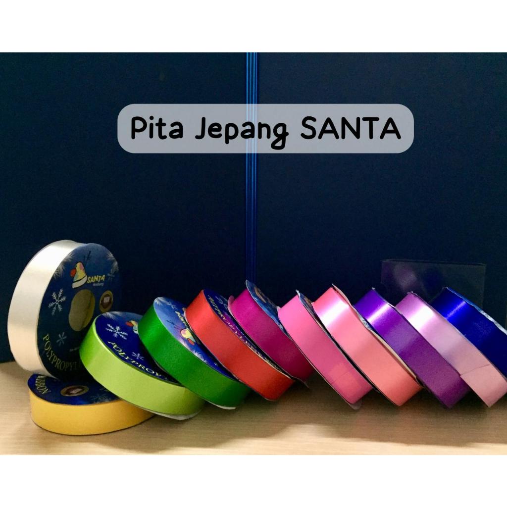 Jual Pita Jepang MERK SANTA 3/4" / Pita Kado 3/4 inch / Pita Kado Warna - Warni / Pita Jepang ...