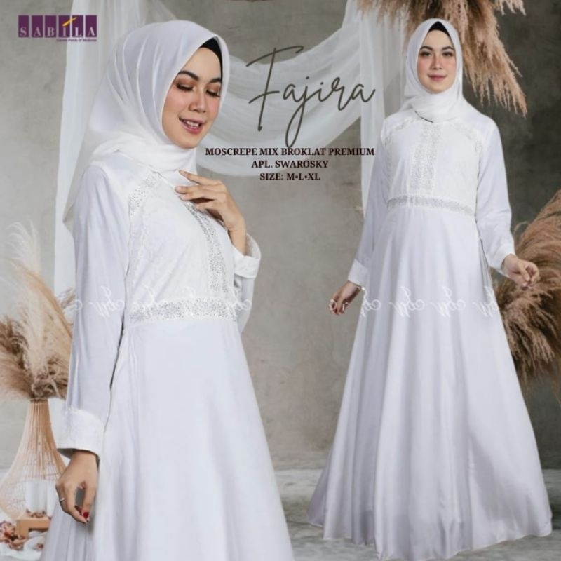 Jual Rabbani gamis putih polos fashion solo recommended high quality ...