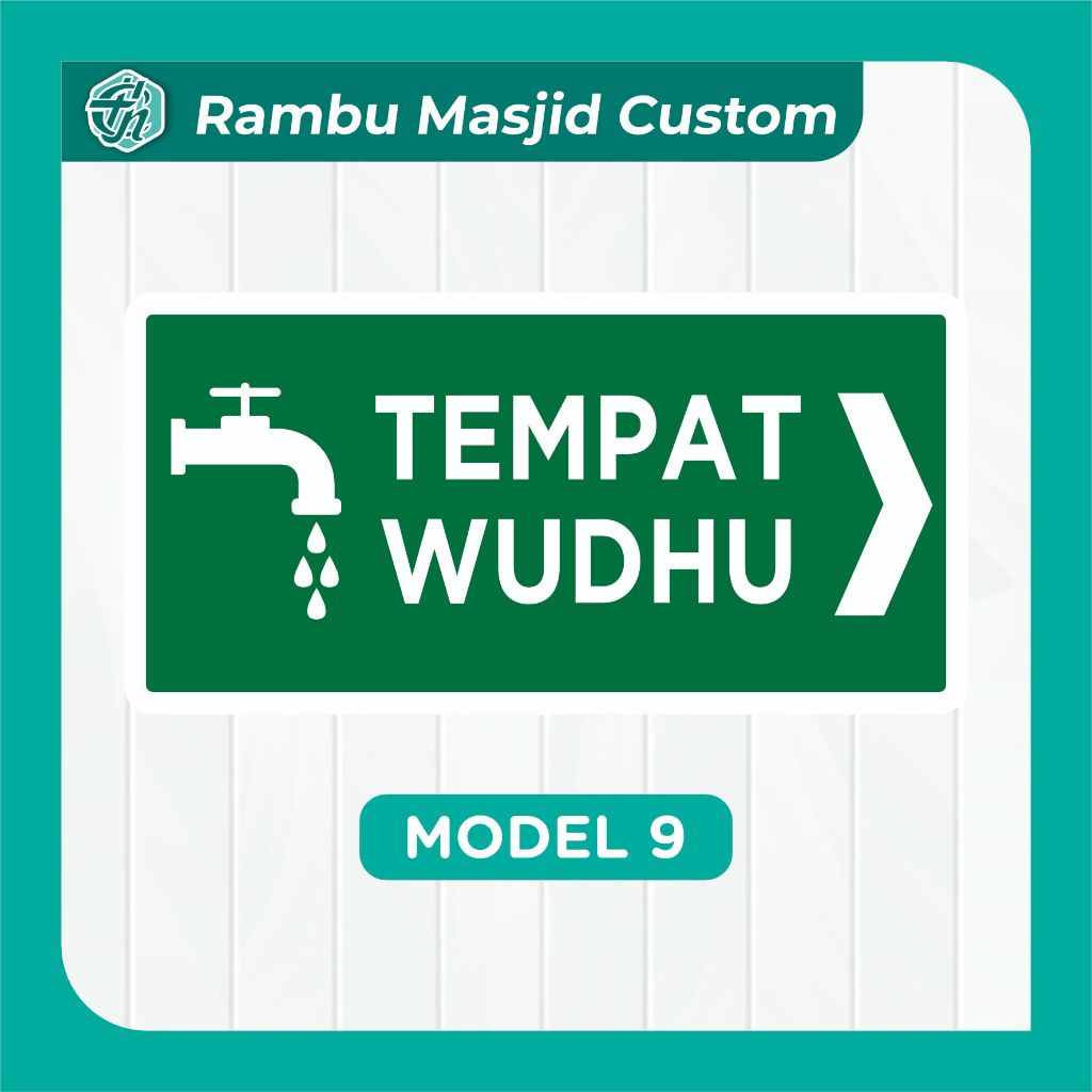 Jual Akrilik/ Rambu/ Sign Masjid Arah Tempat Wudhu- 30cm x 15cm ...