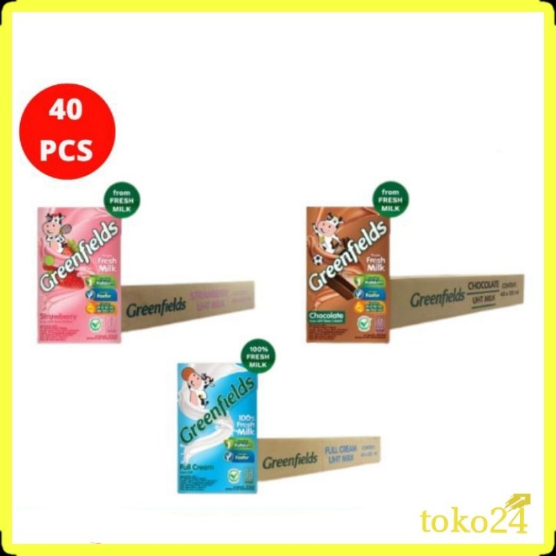 Jual Greenfields UHT All Variant 105 ml 1 Dus isi 40 | Shopee Indonesia