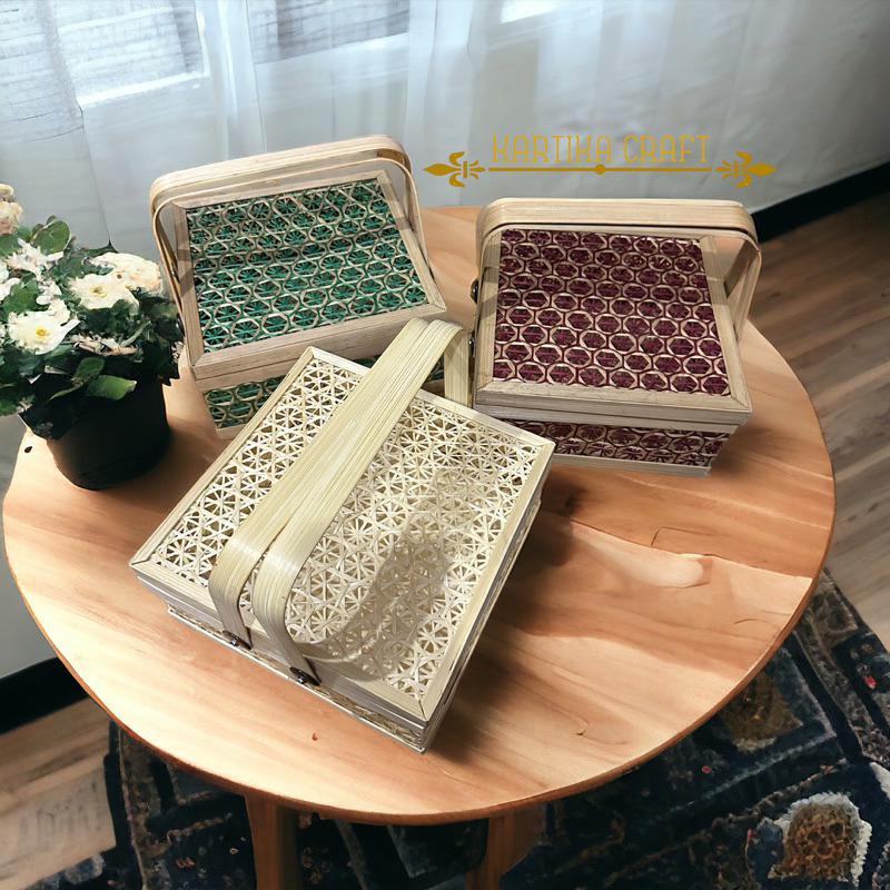 Jual Box Hampers Bambu Parcel Anyaman Kerancang Variasi Bambu 25cm ...