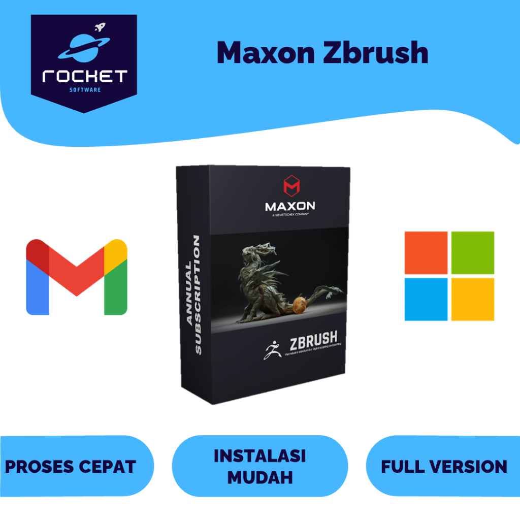 Jual Maxon Zbrush 2025 Full Version No Trial Permanen Aplikasi Windows 3D Modelling Full Lisensi ...