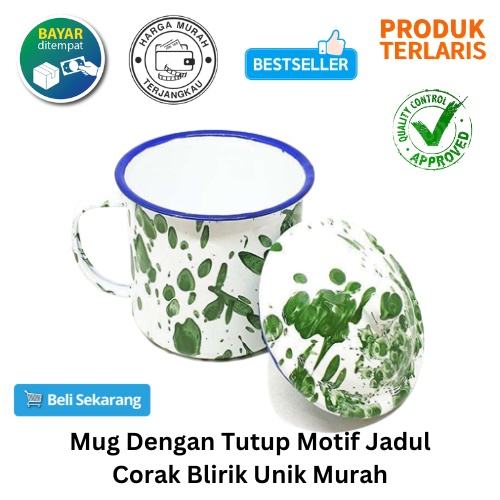 Jual [BISA COD] PROMO Mug Dengan Tutup Motif Jadul Corak Blirik Unik ...