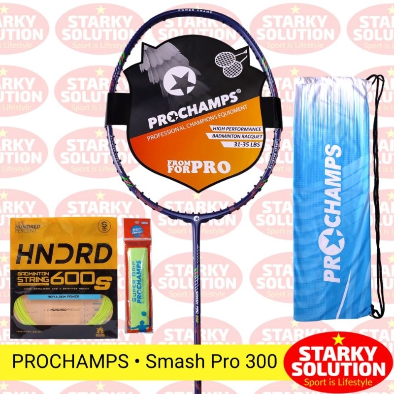 Jual Raket Badminton Pemula PROCHAMPS SMASH PRO 300 Bulutangkis Original | Shopee Indonesia