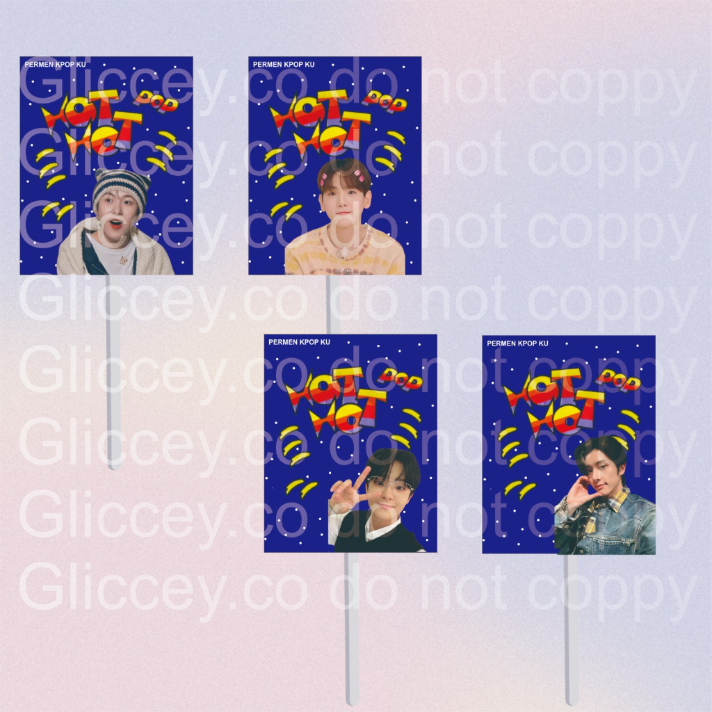 Jual (bisa custom/ganti gambar) stiker permen kaki kpop freebies konser ...