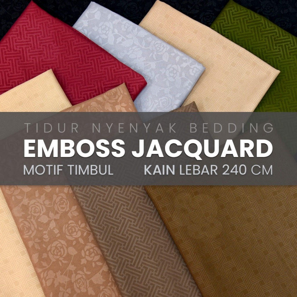 Jual KAIN METERAN EMBOSS TIMBUL JACQUARD PER 50 CM LILAC BROWN ABU NAVY ...