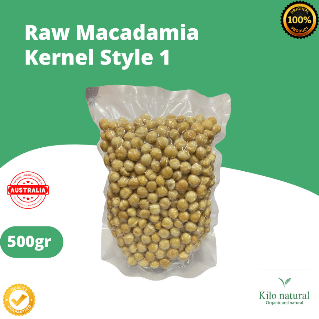 Jual Raw Macadamia Whole Kernel Style 1 - 500gr / Macadamia Mentah ...