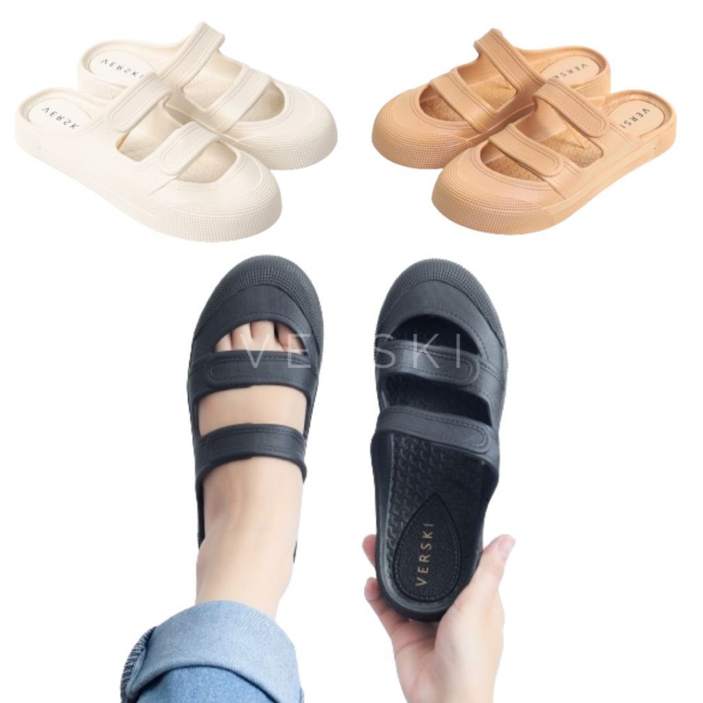Jual VERSKI Taylor Sandal Wanita Sendal Slop Wanita Slipper Rumah ...