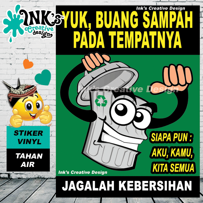 Jual Stiker Yuk buang sampah pada tempatnya | Shopee Indonesia