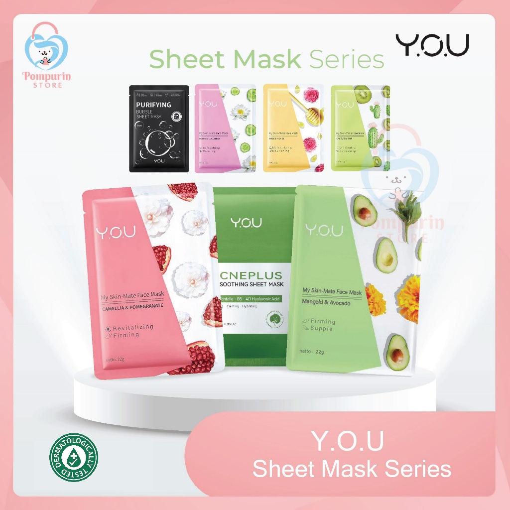 Jual YOU Sheet Mask Series - The Skin-Mate Face Mask 22gr / Bubble ...