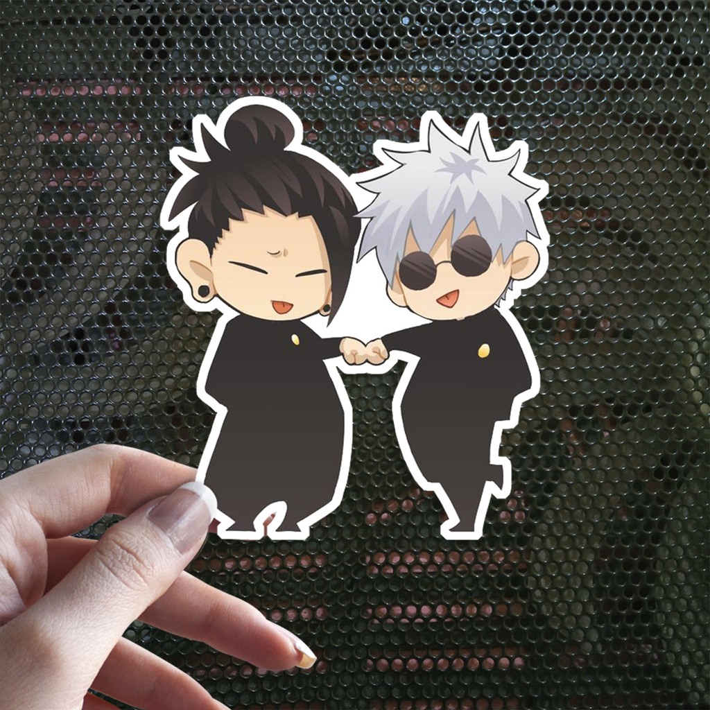 Jual Sticker Decal Vinyl Tahan Air Gojo dan Geto Toss Chibi Anime ...
