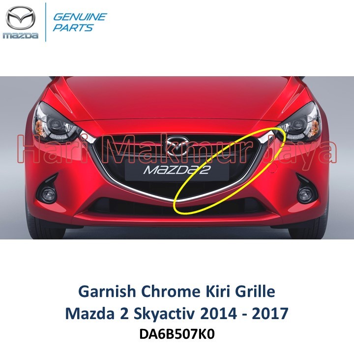 Jual Garnish Lis Chrome KIRI Vernekel grill grille radiator Mazda 2 ...