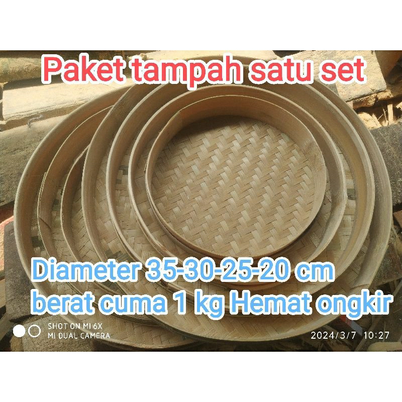 Jual Tampah bambu/tampah tumpeng/tampah murah/tampah bulat | Shopee ...