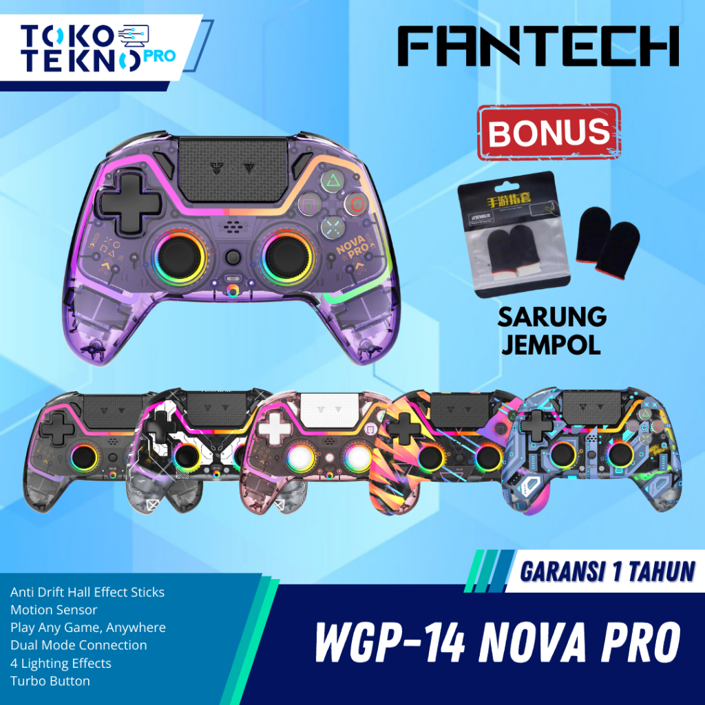 Jual Fantech WGP14 NovaPro / Nova Pro Wireless Gamepad With Hall Effect ...