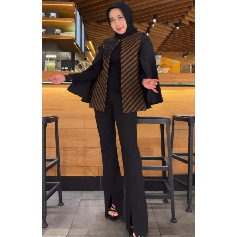 Jual Blazer tenun wanita blazer tenun lurik atasan wanita blazer ...