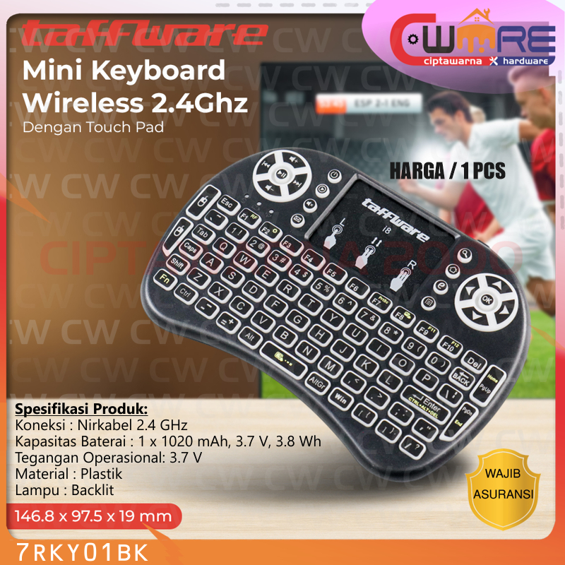 Jual Mini Keyboard Wireless 2.4GHz dengan Touch Pad & Fungsi Mouse i8 ...