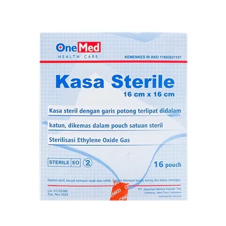 Jual KASA STERIL ONEMED 16X16 CM ISI 16 LEMBAR KASA PERBAN STERILE ...