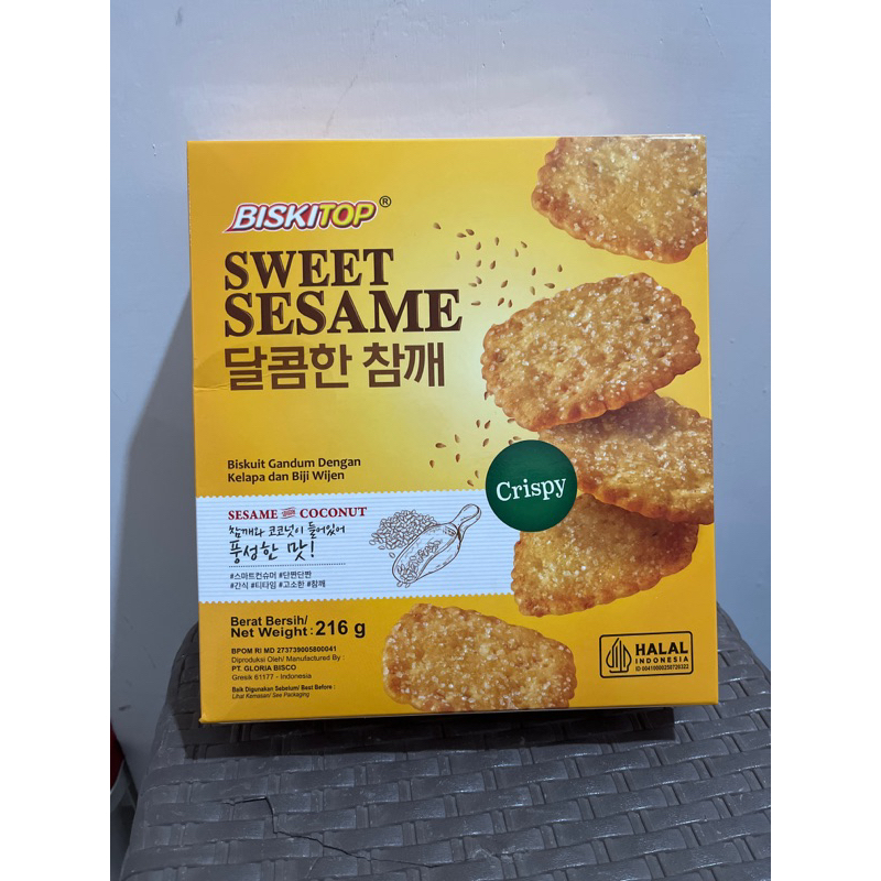 Jual BISKITOP SWEET SESAME CRISPY - 216gr | Shopee Indonesia