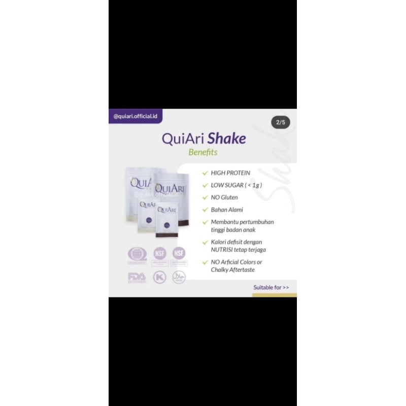 Jual Quiari Shake VANILLA, 1 pouch ( isi 14 sachet ) | Shopee Indonesia